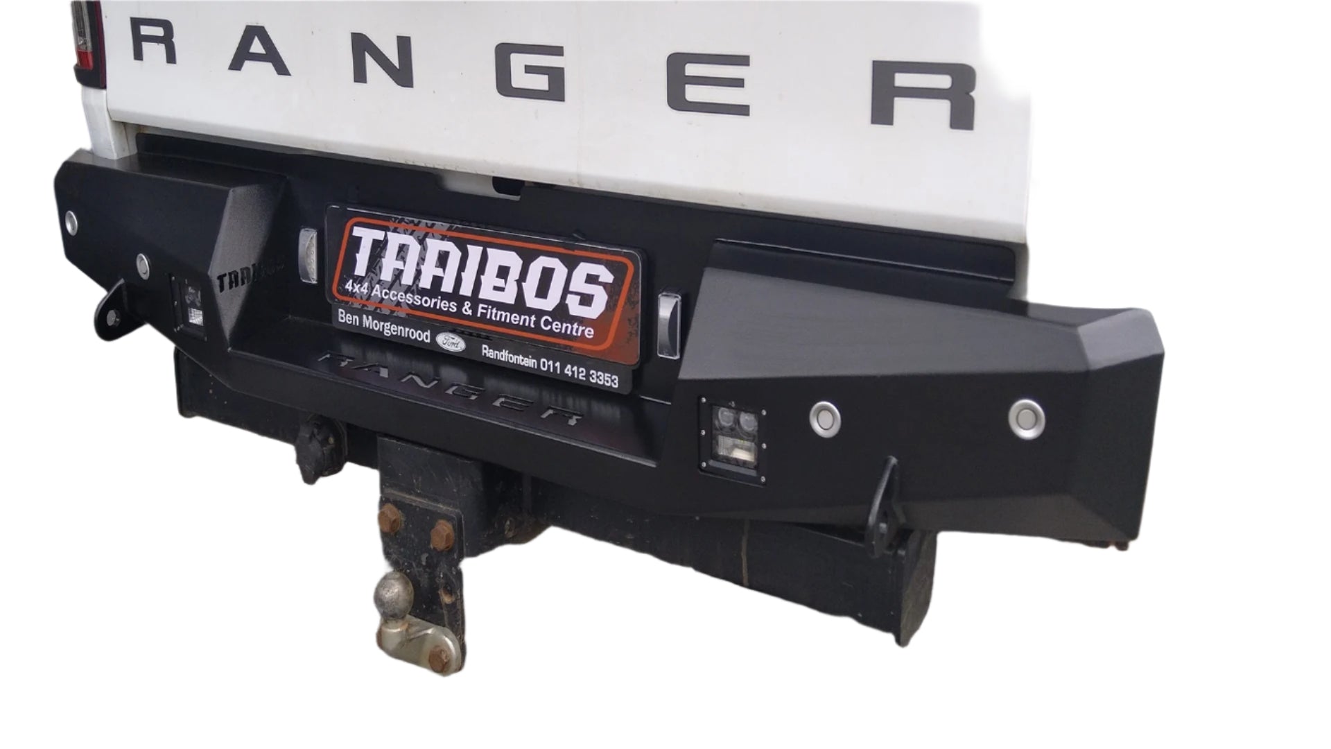 Ford Ranger T6 Heavy-Duty Steel Rear Bumper | Integrated LED Lights ...